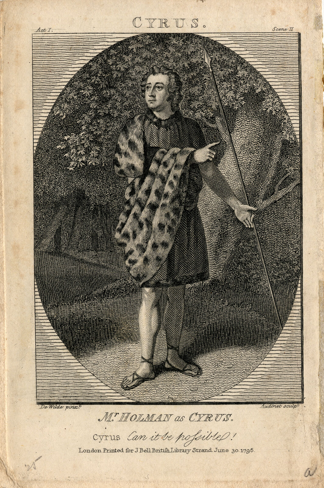 Joseph George Holman as Cyrus in "Cyrus" | Digital Collections at the ...