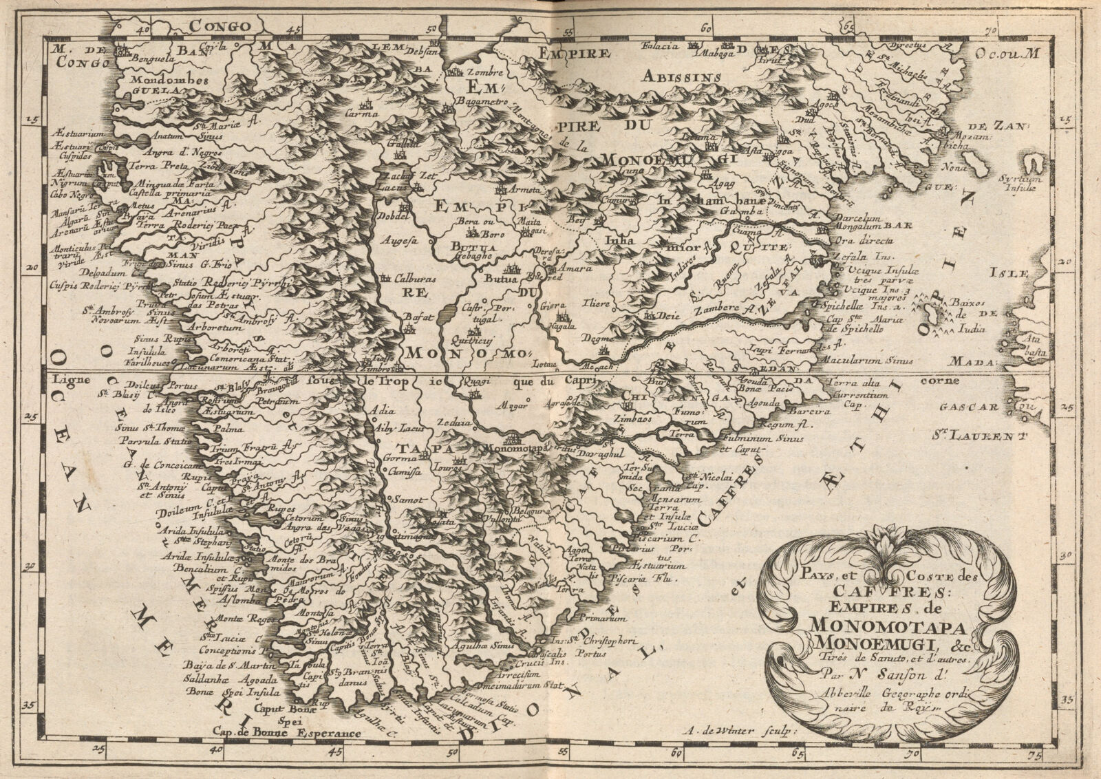 Pays et Coste des Caffres: Empires de Monomotapa Monoemugi, etc ...