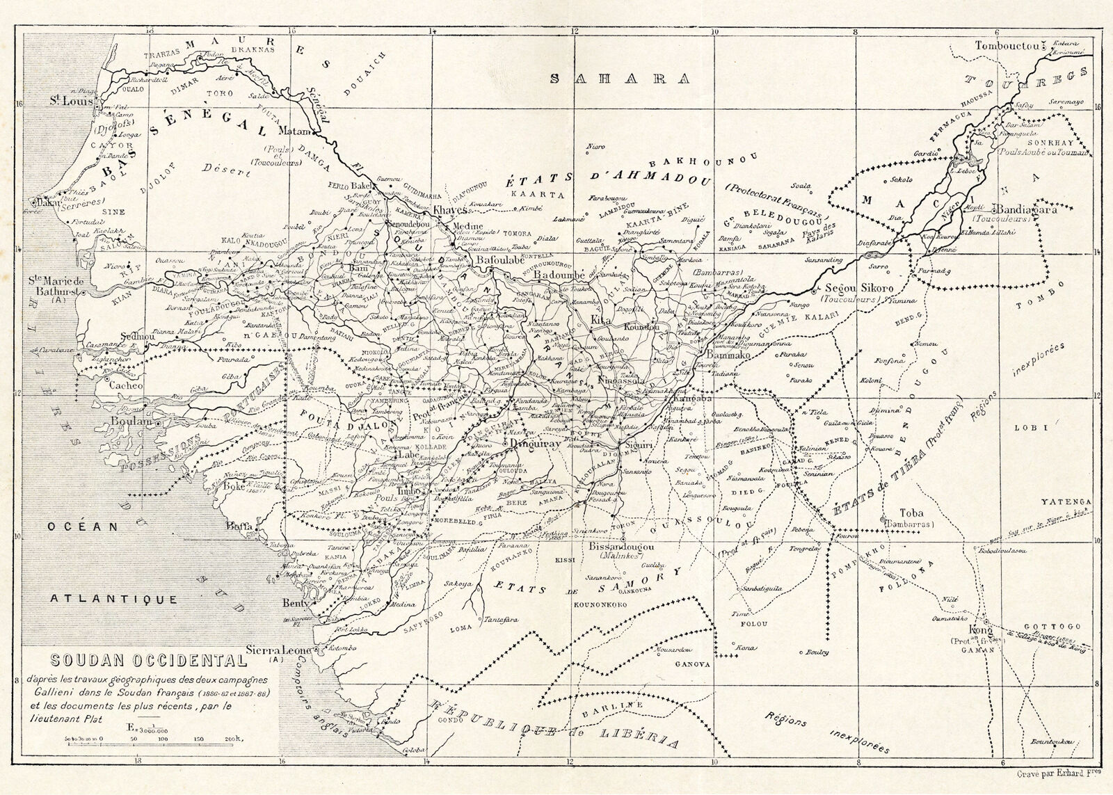 Soudan Occidental d'apres les travaux géographiques des campagnes ...