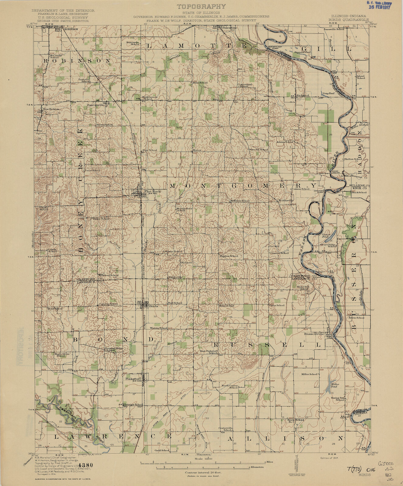 Illinois-Indiana, Birds quadrangle : topography | Digital Collections ...