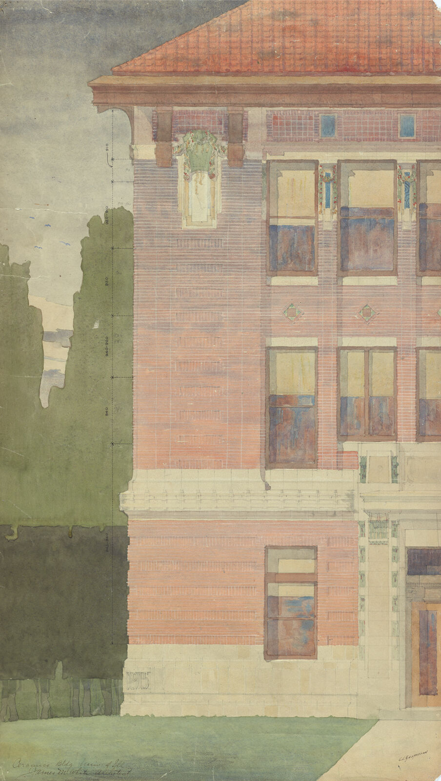 Ceramics Building Watercolor, c.1915 | Digital Collections at the ...