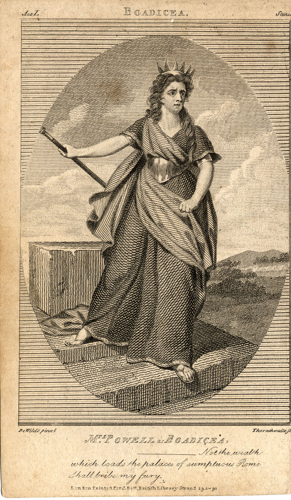 Mary Ann Powell as Boadicea in "Boadicea" | Digital Collections at the ...