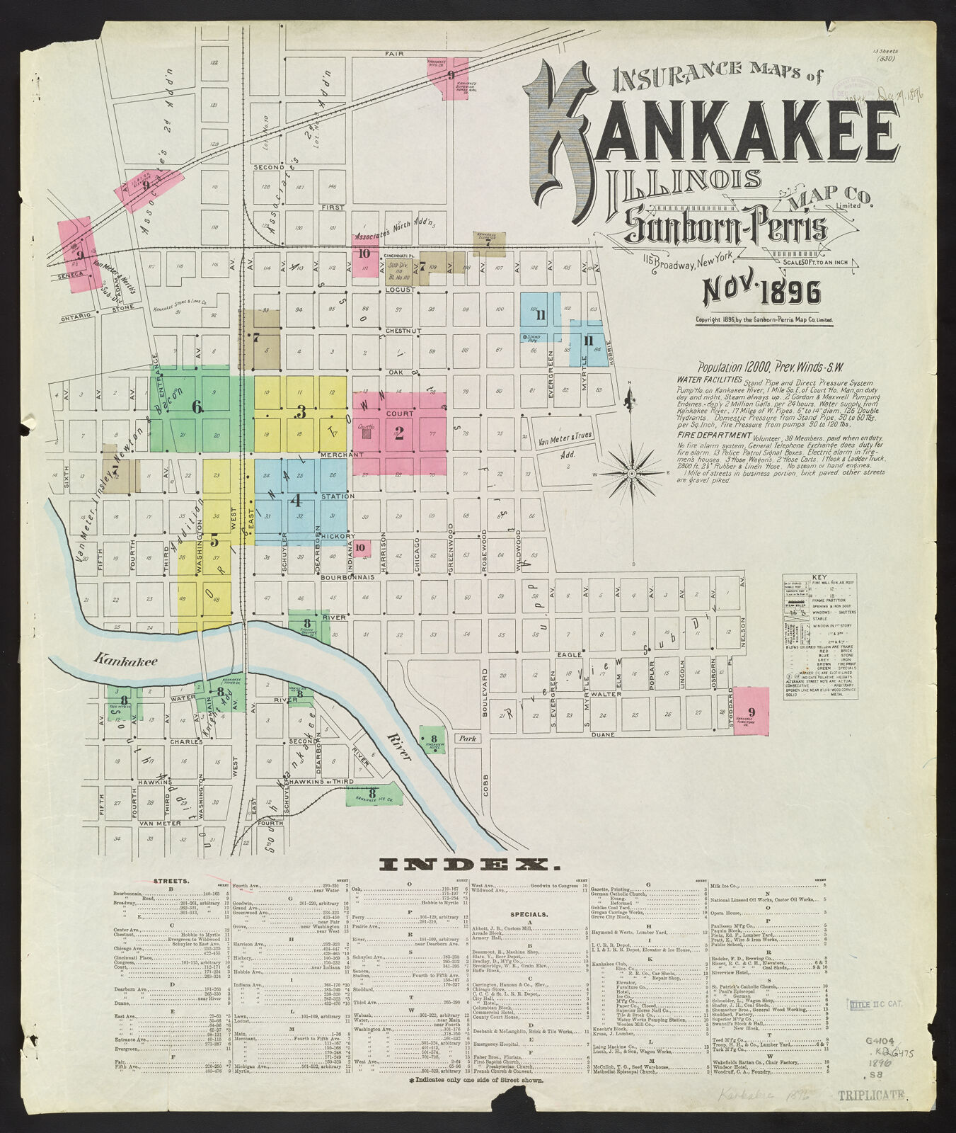 Insurance maps of Kankakee, Illinois, Nov. 1896 | Digital Collections ...