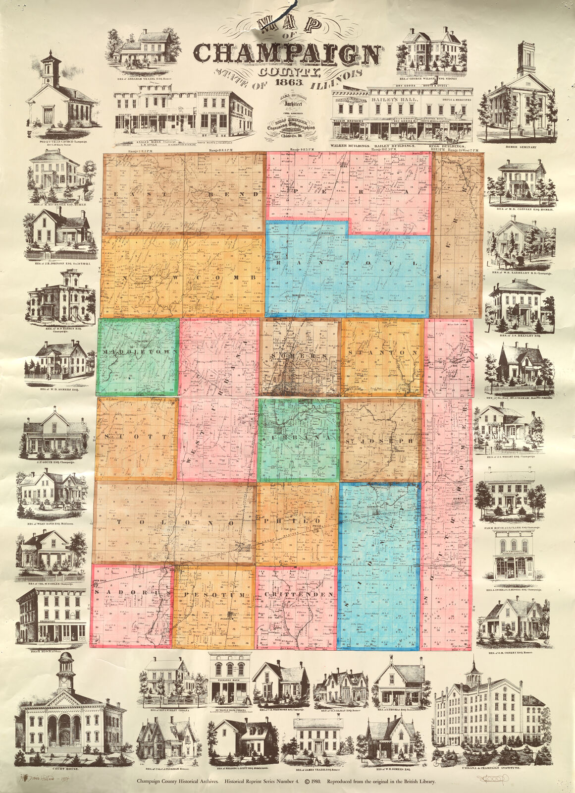 Champaign County, 1863, Color | Digital Collections at the University ...