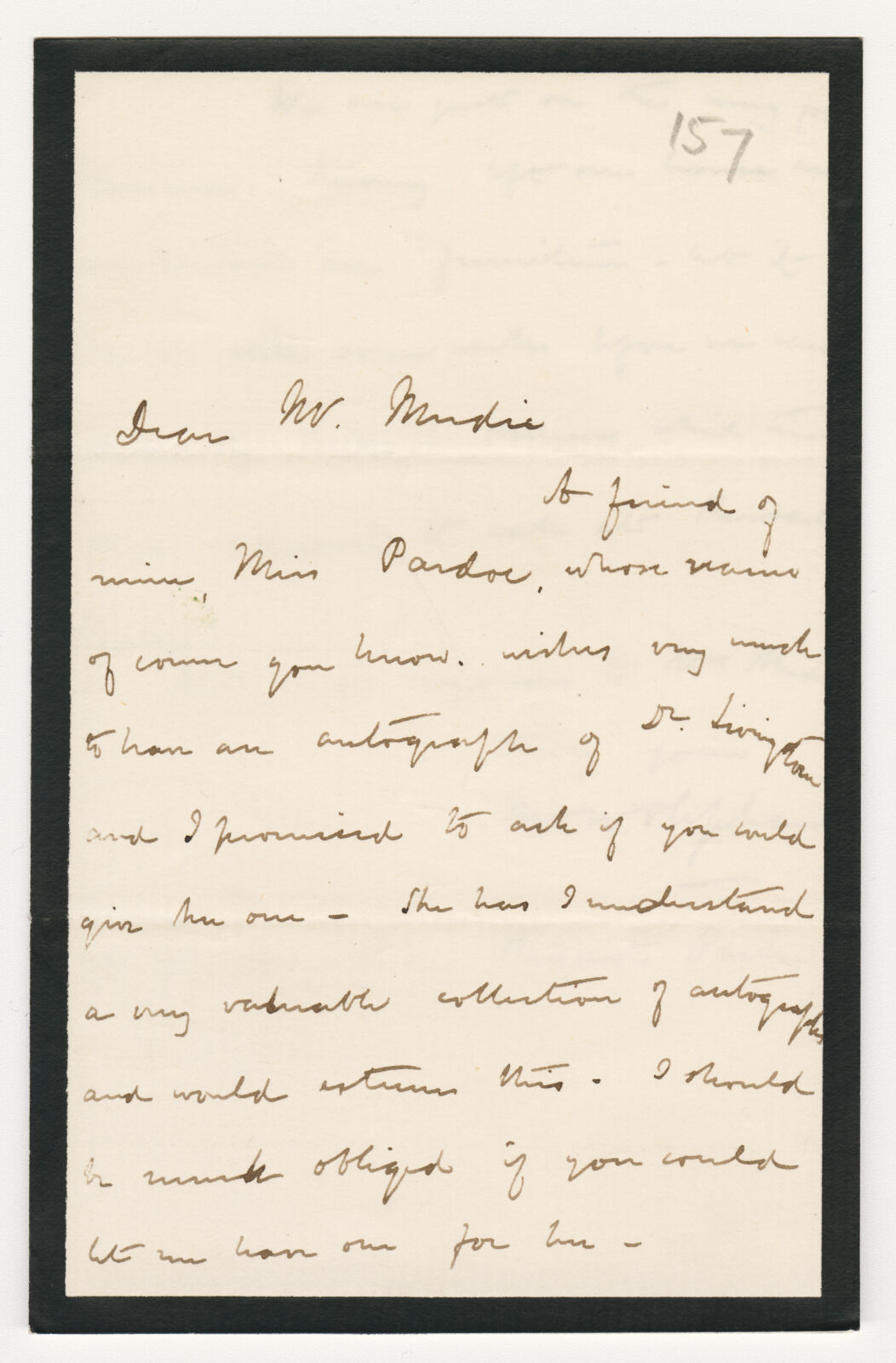 Letter from Margaret Oliphant Wilson (M.O.W.) to Charles E. Mudie ...