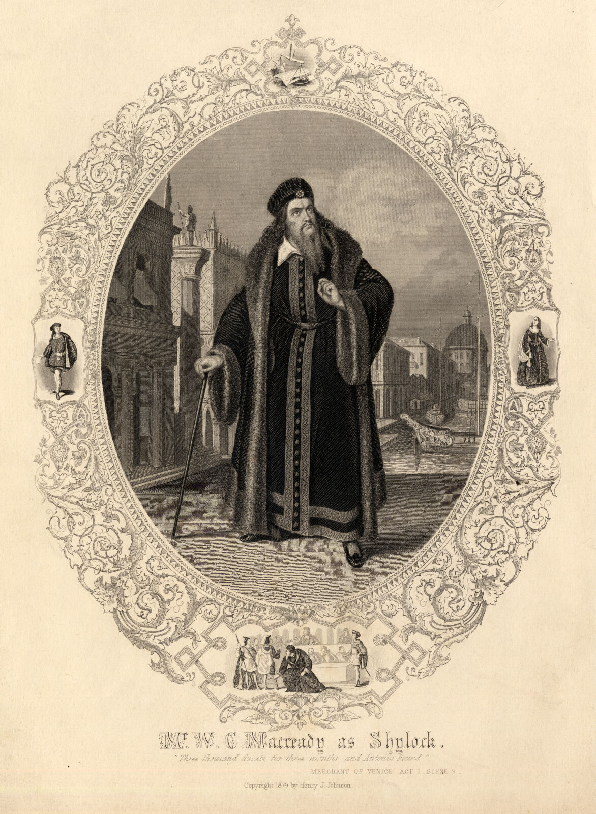 William Charles Macready as Shylock in "The Merchant of Venice ...