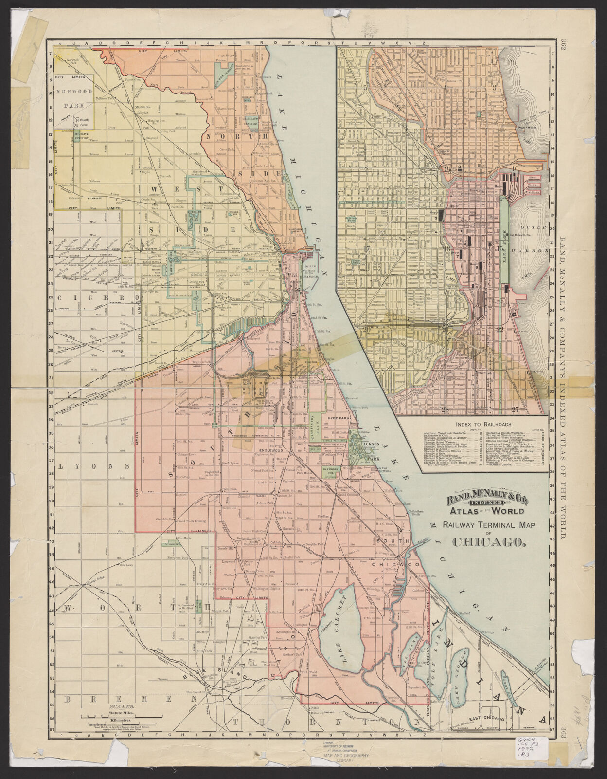 Rand, McNally & Co.'s indexed atlas of the world railway terminal map ...