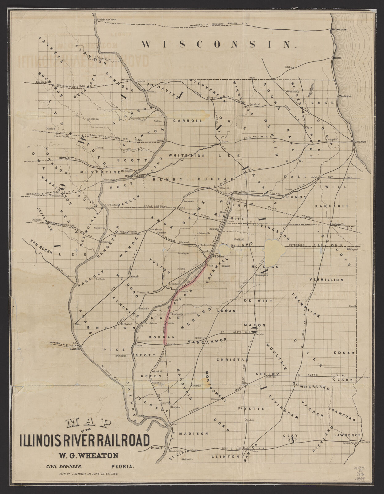 Map of the Illinois River Railroad | Digital Collections at the ...