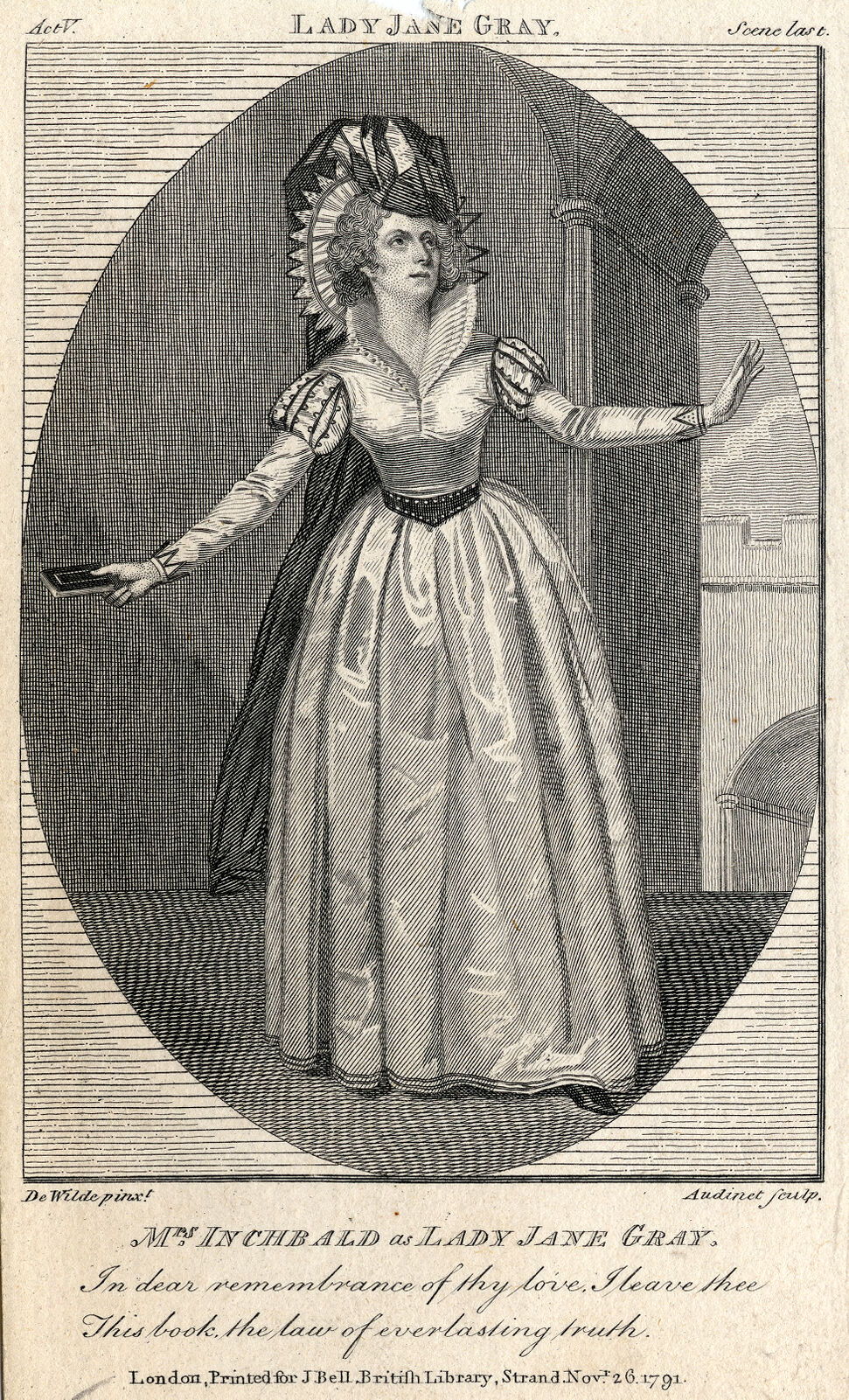 Elizabeth Inchbald (nee Simpson) as Lady Jane Grey in "Lady Jane Grey ...