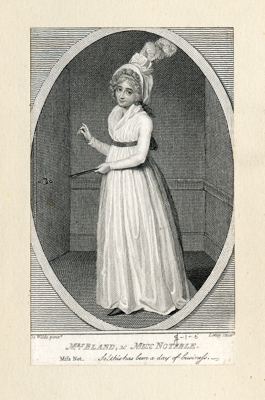 Maria Theresa Bland (nee Romanzini) as Miss Notable in "The Lady's Last ...