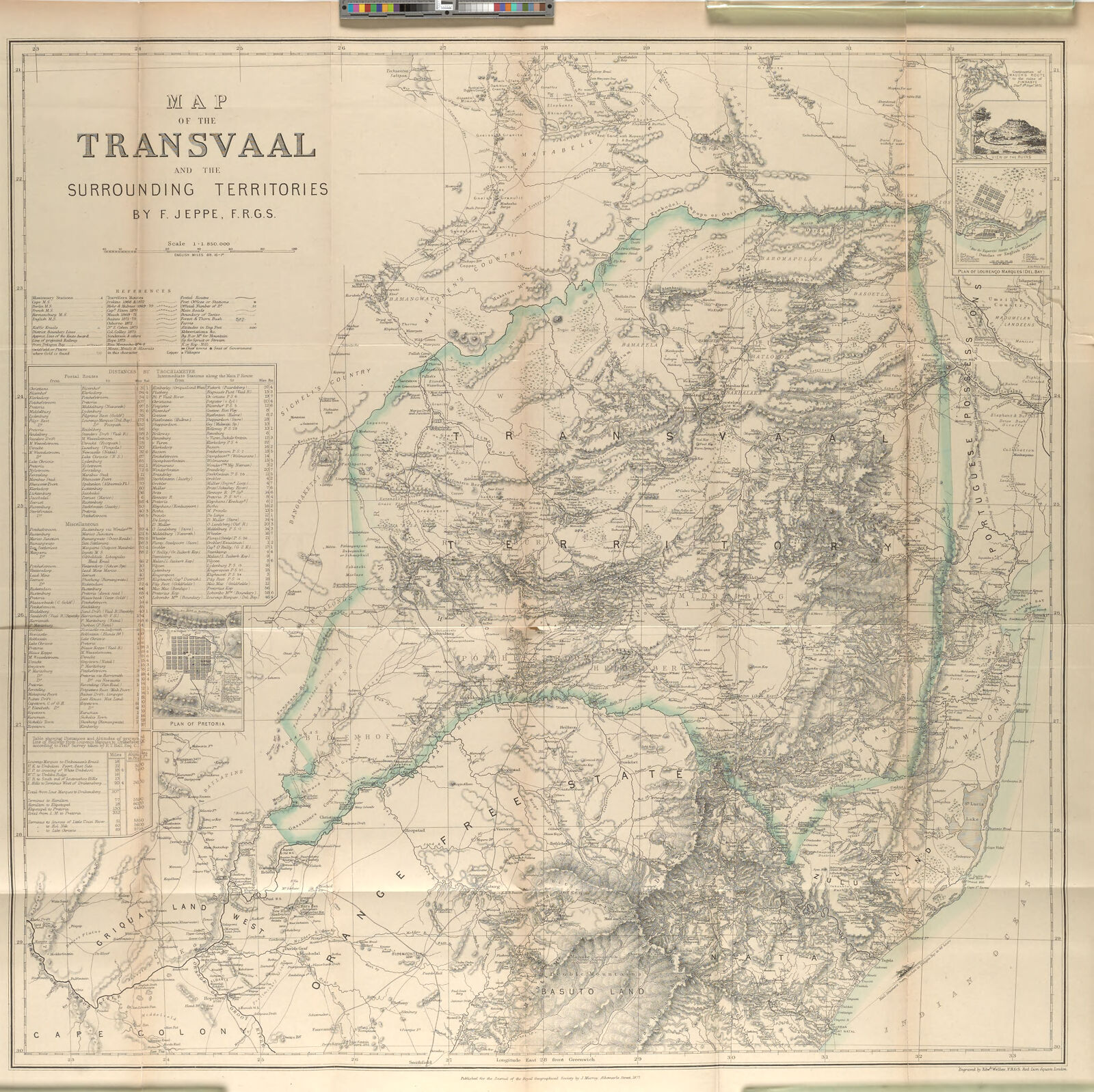 Map of the Transvaal and the Surrounding Territories | Digital ...