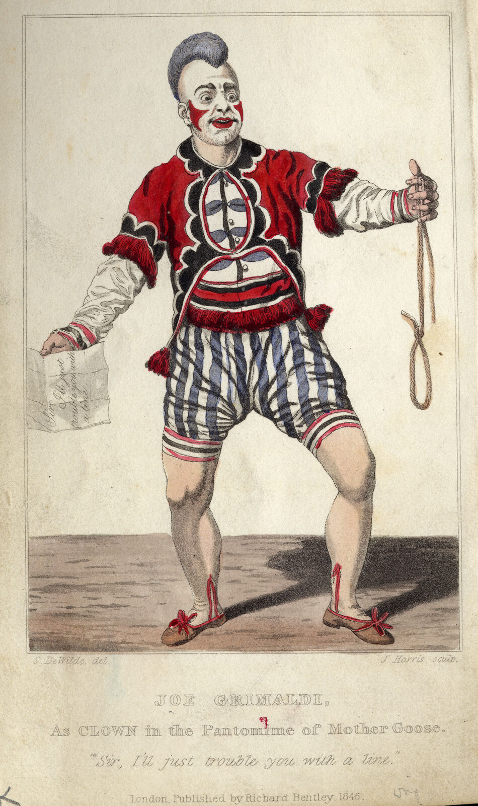 Joseph Grimaldi as the Clown in the pantomime of "Mother Goose ...