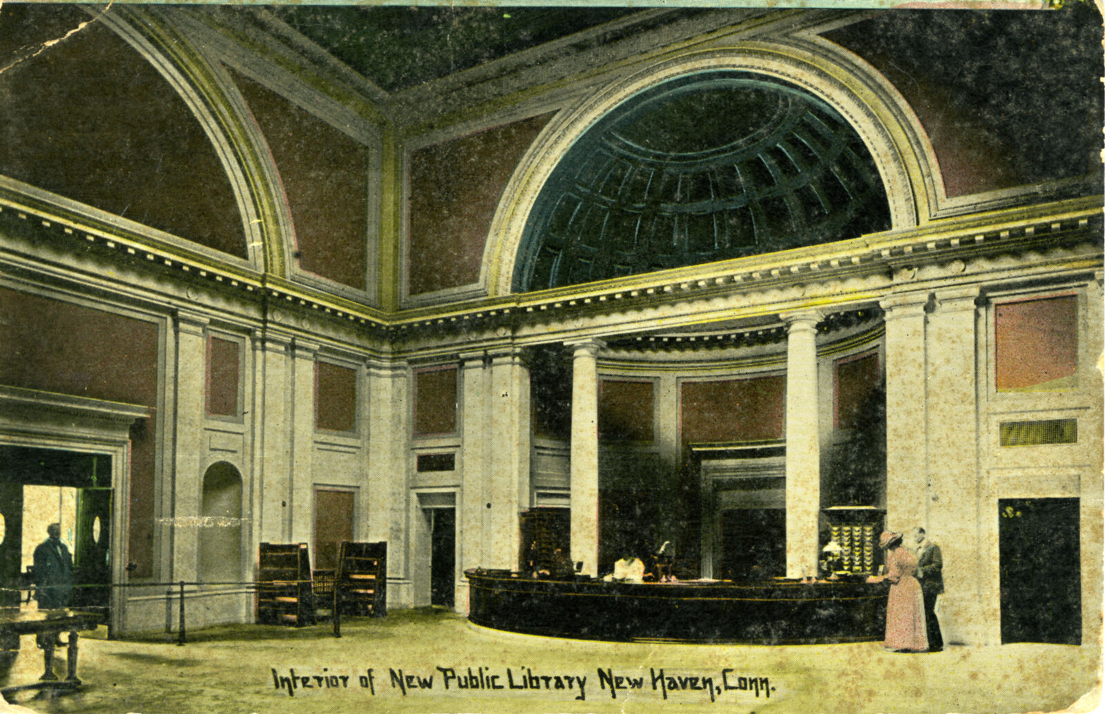 Interior of New Public Library, New Haven, Connecticut | Digital ...