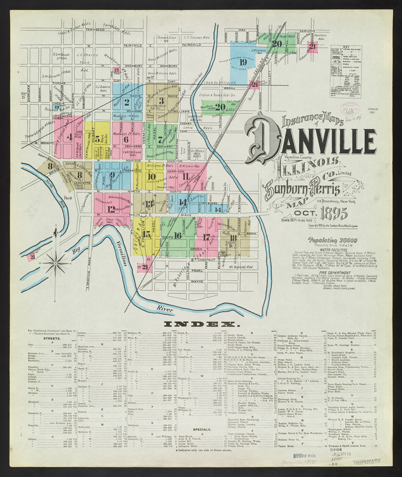 Insurance maps of Danville, Vermillion County, Illinois, Oct. 1895 ...