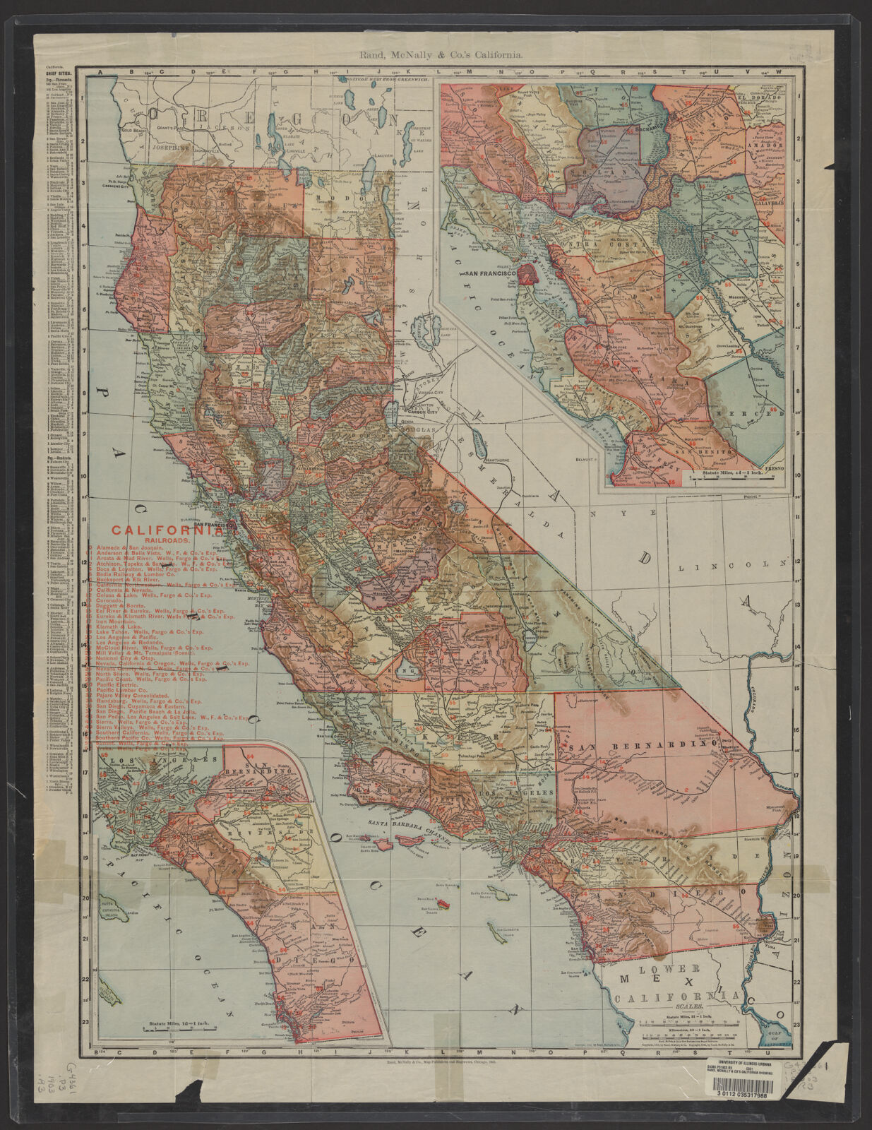 Rand McNally & Co.'s California | Digital Collections at the University ...