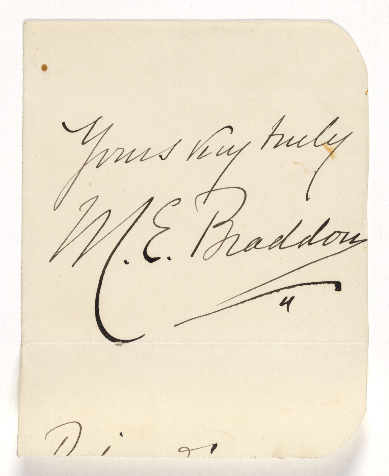 Letter from M.E. Braddon, undated | Digital Collections at the ...