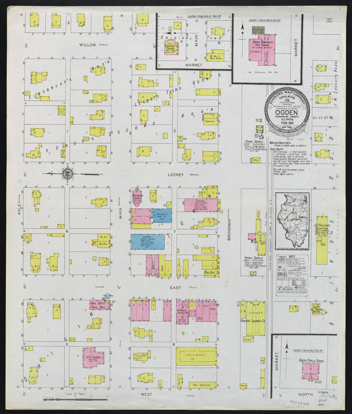 Ogden, Champaign County, Illinois, Feb. 1928 | Digital Collections at ...