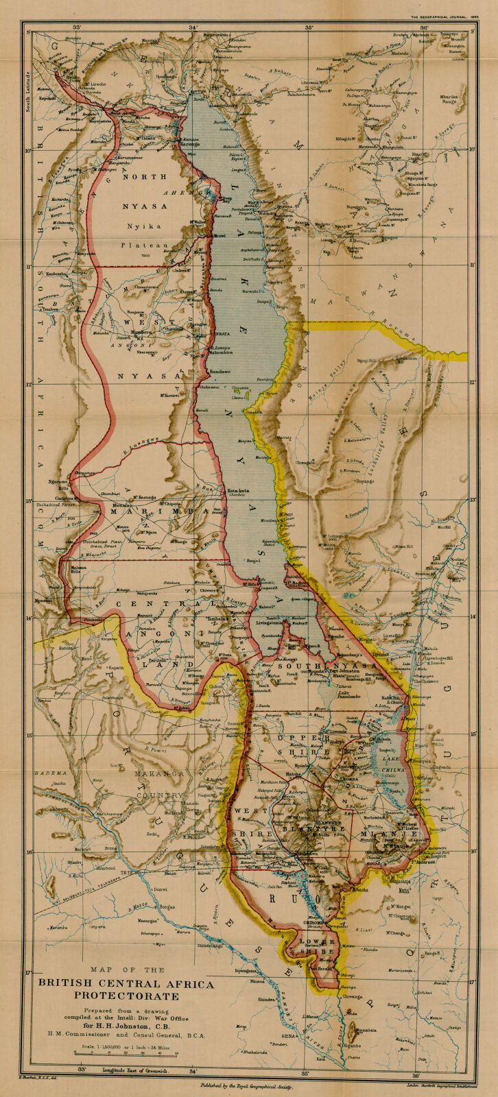 Map of the British Central Africa Protectorate | Digital Collections at ...