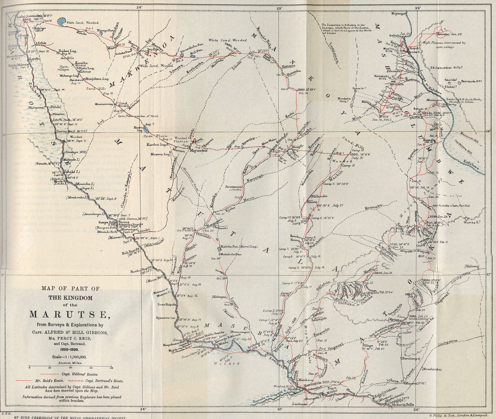 Map of Part of the Kingdom of the Marutse, from Surveys and ...