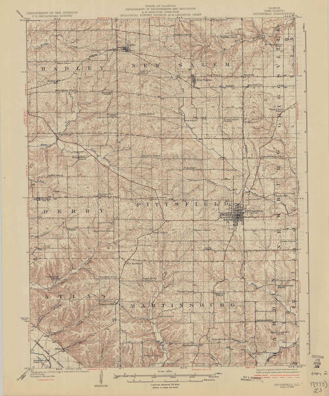 Illinois (Pike County), Pittsfield quadrangle | Digital Collections at ...