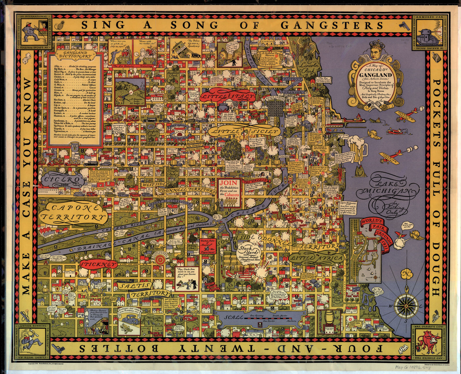A Map of Chicago's gangland from authentic sources: designed to ...