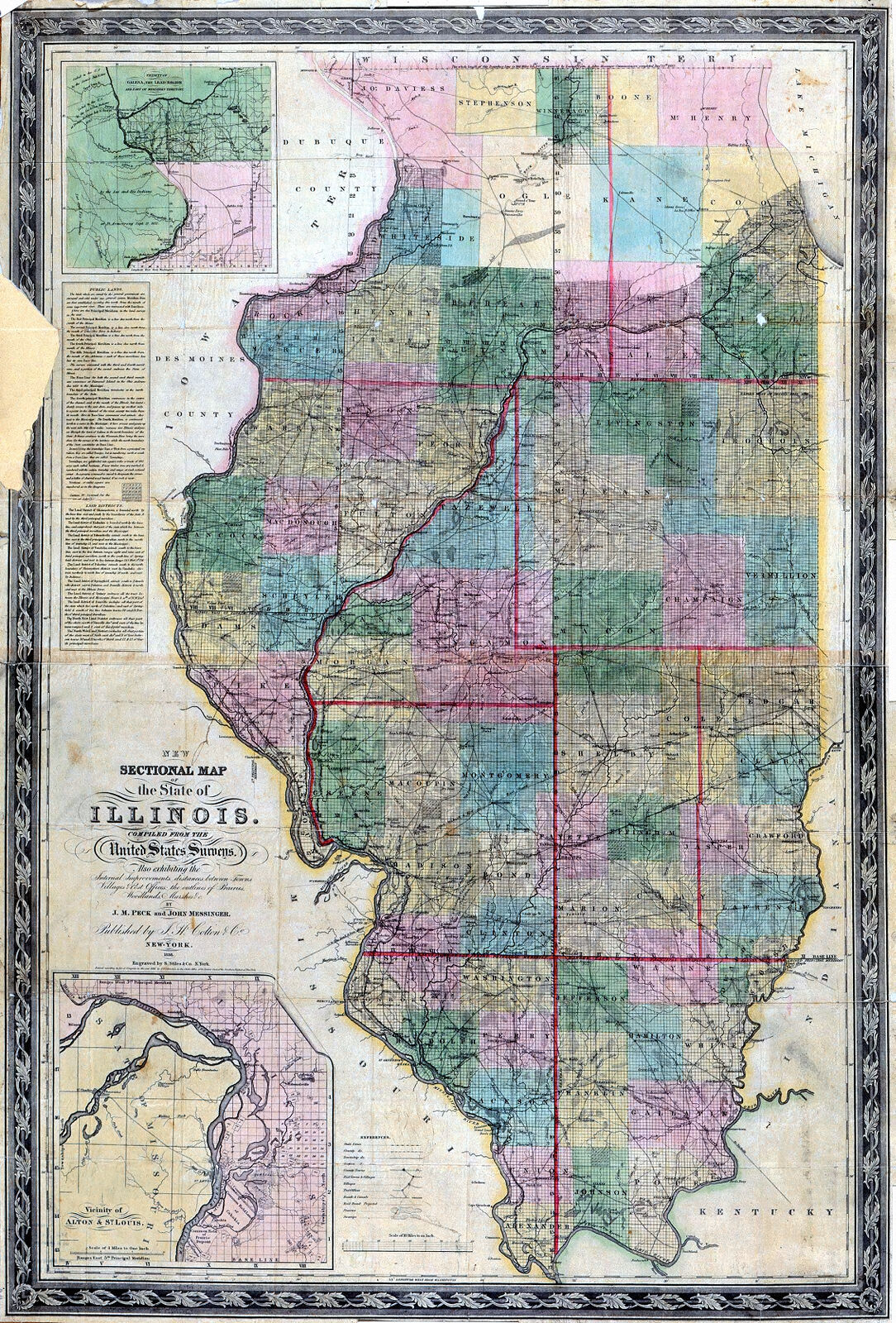 New sectional map of the state of Illinois : compiled from the United ...