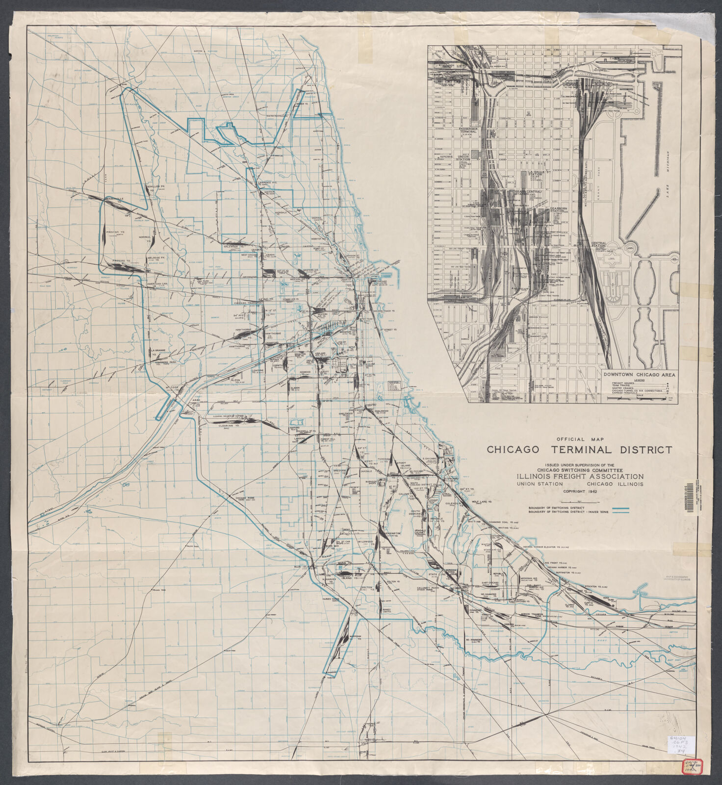 Official map, Chicago Terminal District | Digital Collections at the ...
