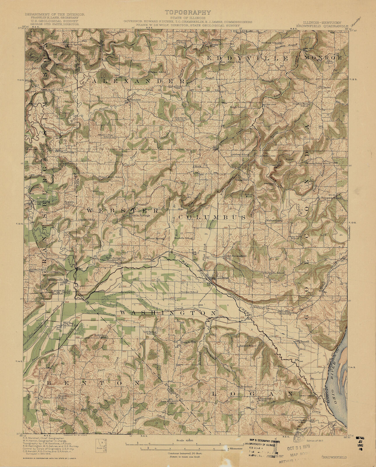 Illinois-Kentucky, Brownfield quadrangle : topography | Digital ...