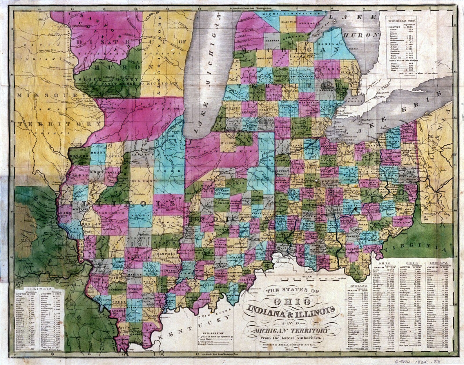 The states of Ohio, Indiana & Illinois : and Michigan Territory ...