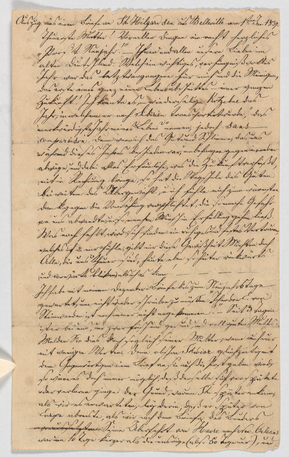 Letter from Theodor Hilgard to Mutter, January 1?, 1837 | Digital ...