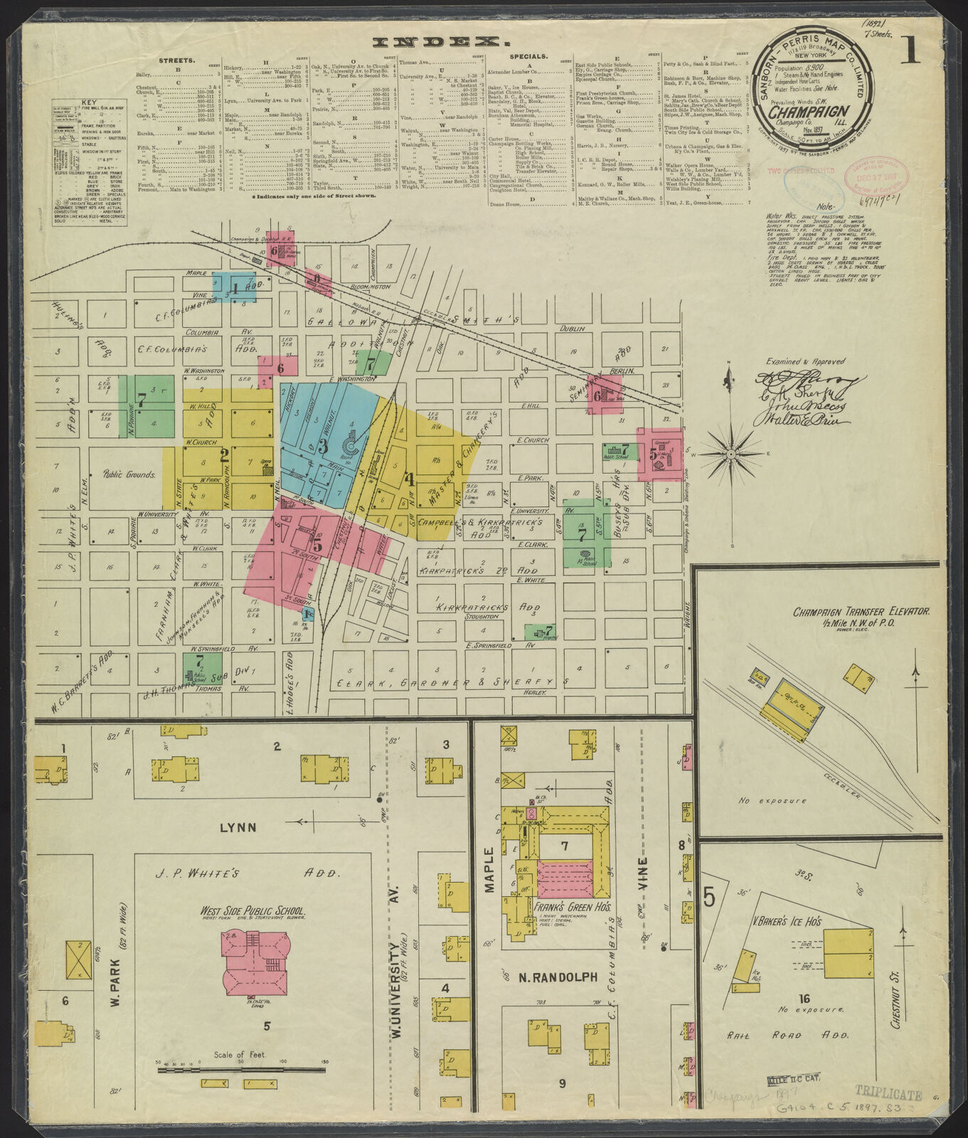 Champaign, Champaign County, Illinois, November 1897 | Digital ...