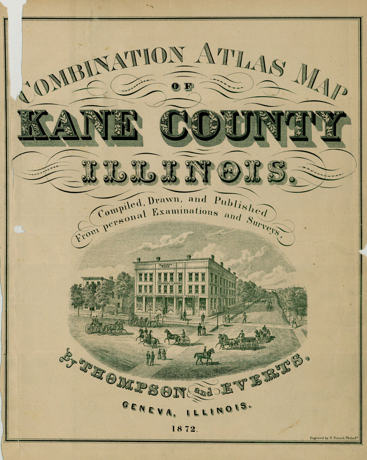 Combination atlas map of Kane County, Illinois | Digital Collections at ...
