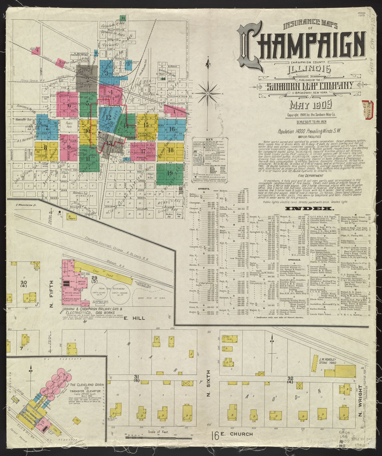 Insurance Maps of Champaign, Champaign County, Illinois, May 1909 ...