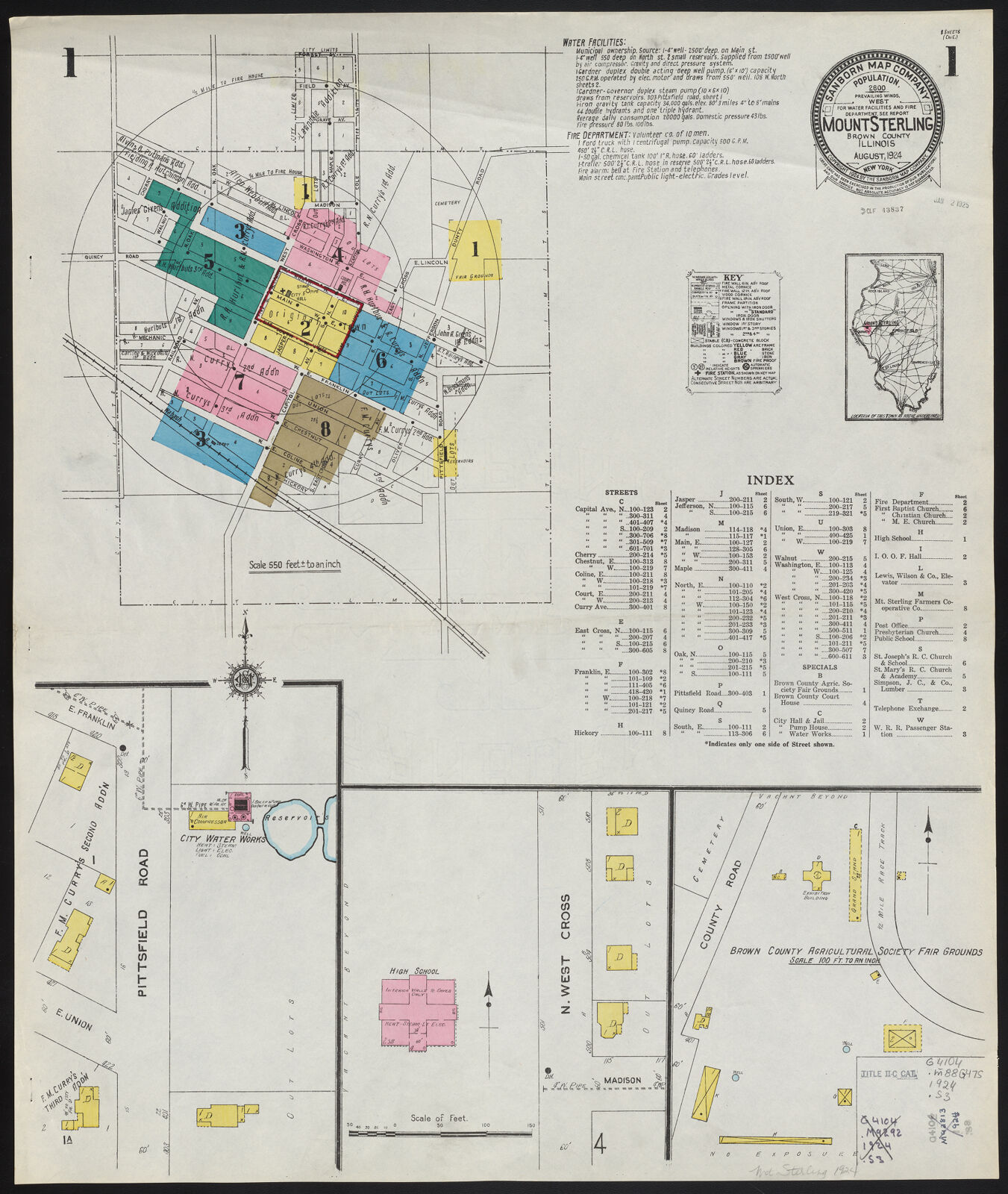 Mount Sterling, Brown County, Illinois, August, 1924 | Digital ...