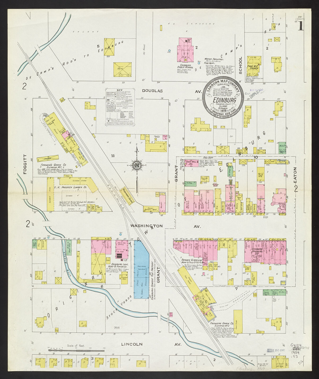Edinburg, Christian, County, Illinois, October 1909 | Digital ...