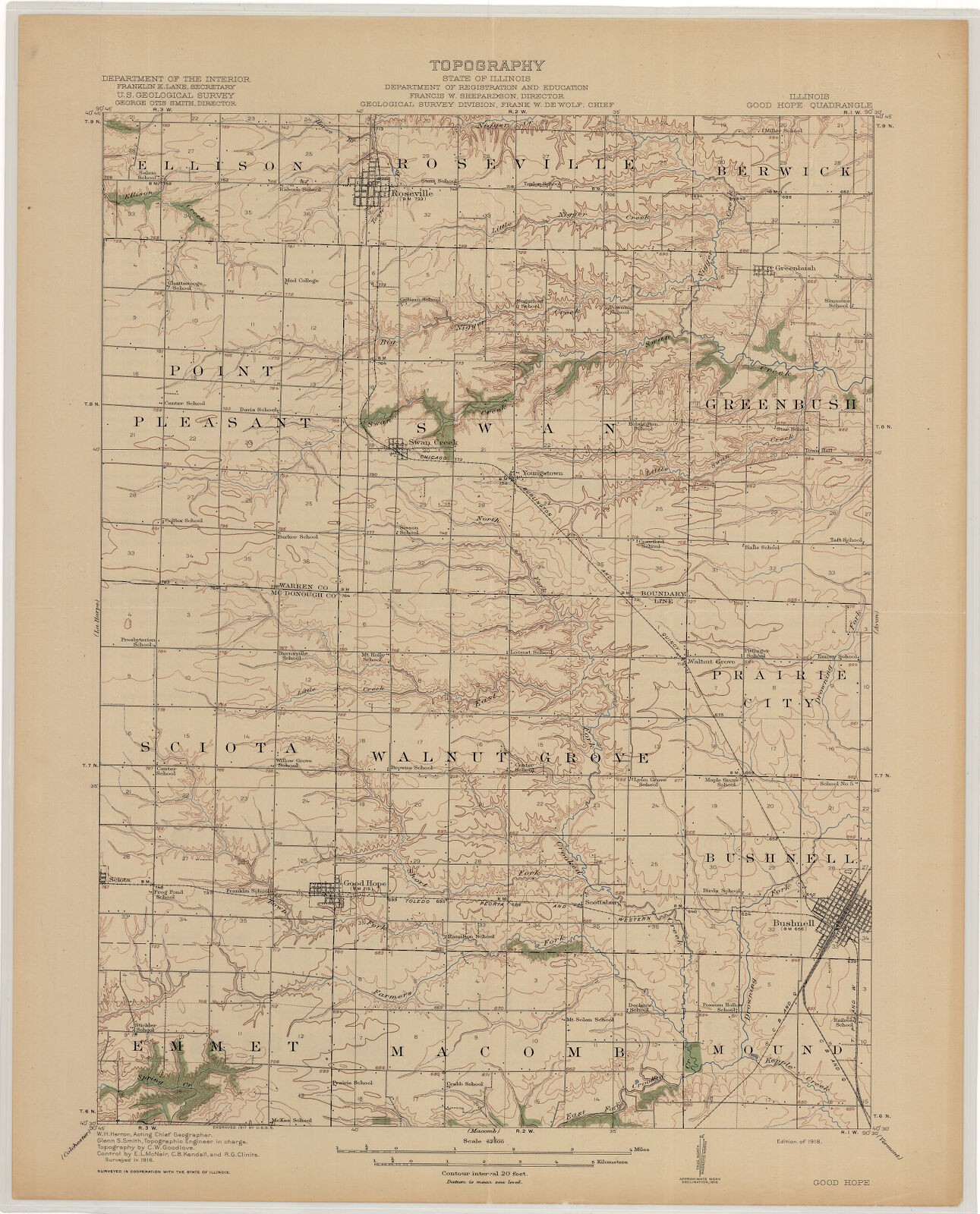 Illinois, Good Hope quadrangle : topography | Digital Collections at ...
