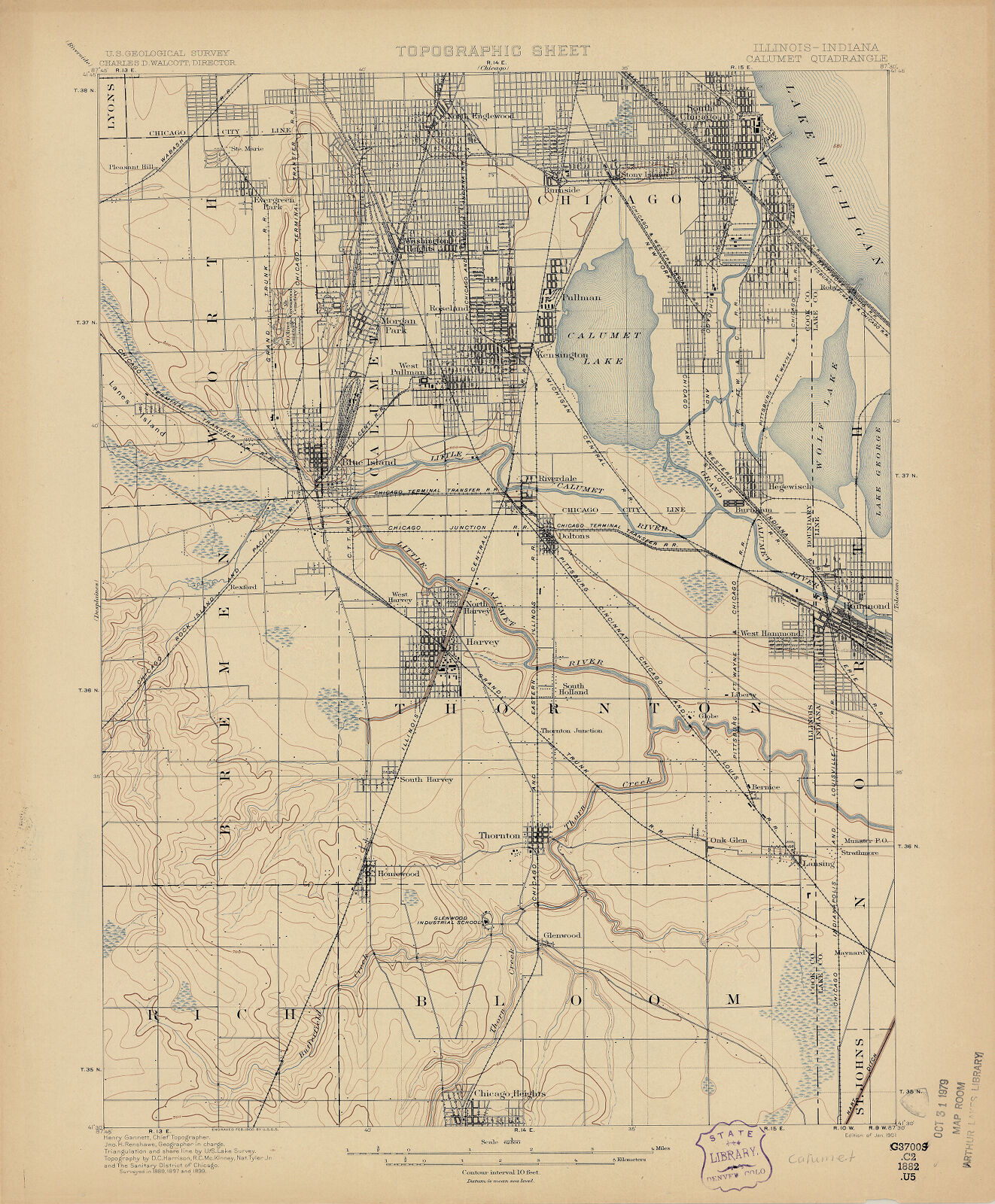 Illinois-Indiana, Calumet quadrangle : topographic sheet | Digital ...