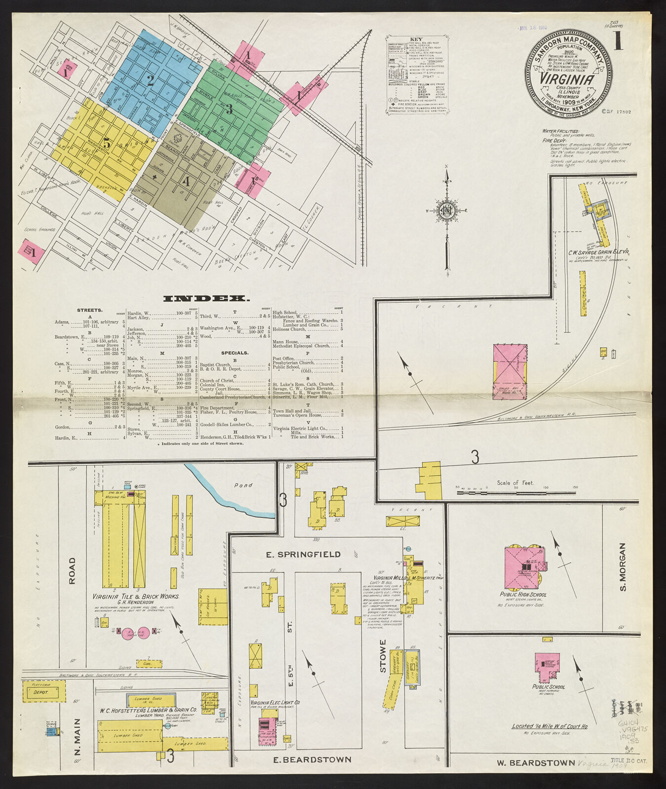 Virginia, Cass County, Illinois, November 1909 | Digital Collections at ...