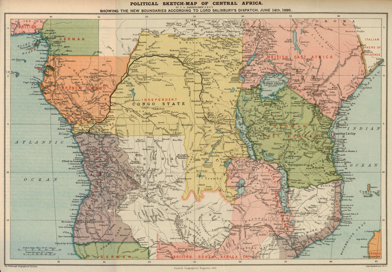 Political sketch-map of Central Africa | Digital Collections at the ...