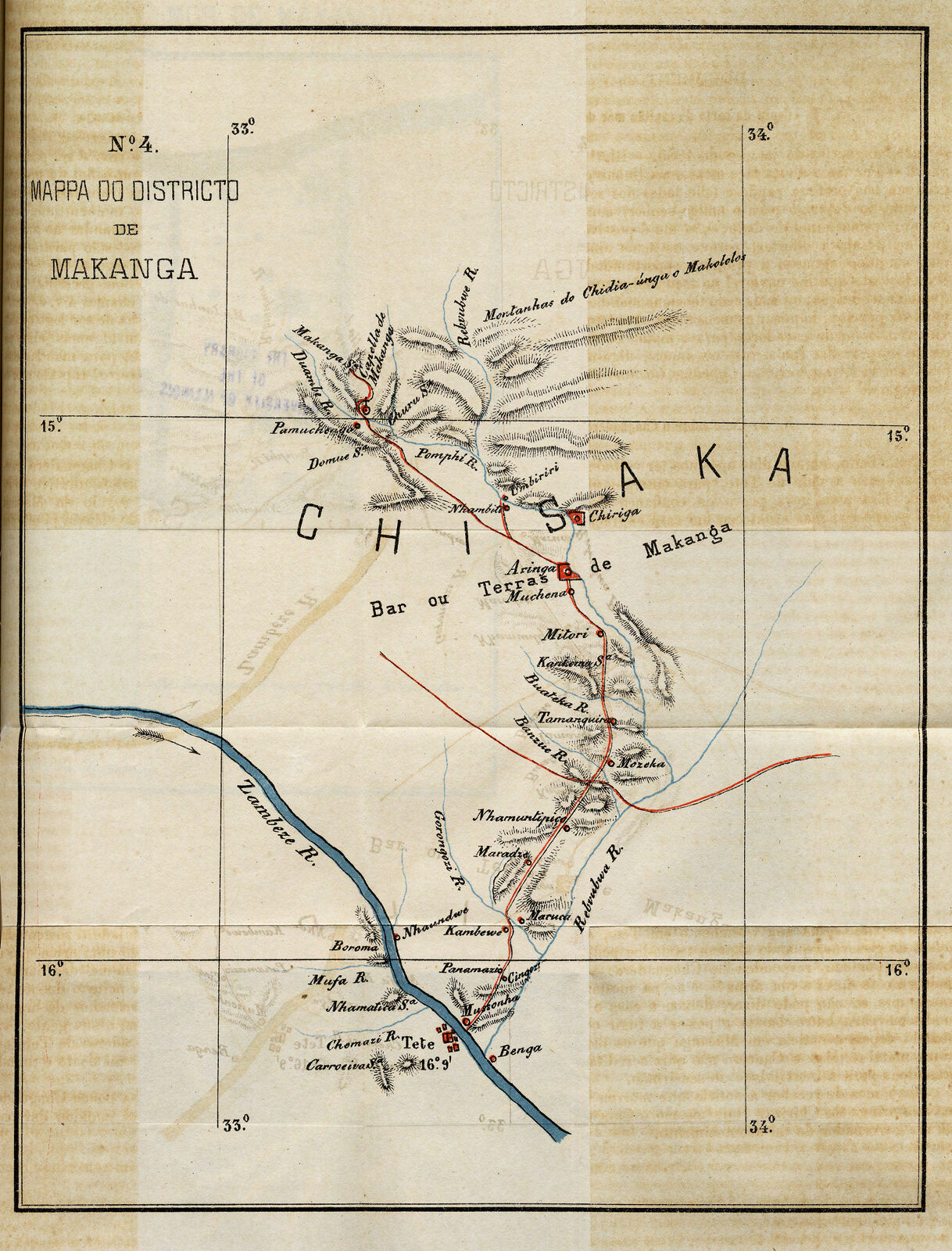 Mappa do districto de Makanga | Digital Collections at the University ...