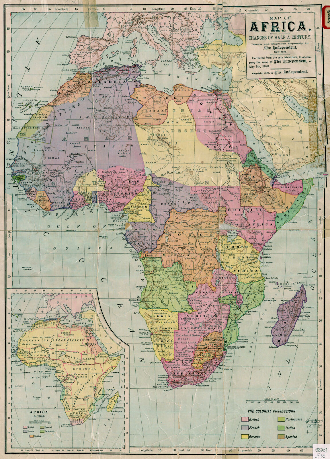 Map of Africa: Changes of Half a Century | Digital Collections at the ...