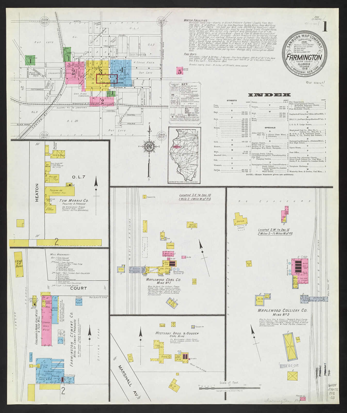 Farmington, Fulton County, Illinois, December 1918 | Digital ...