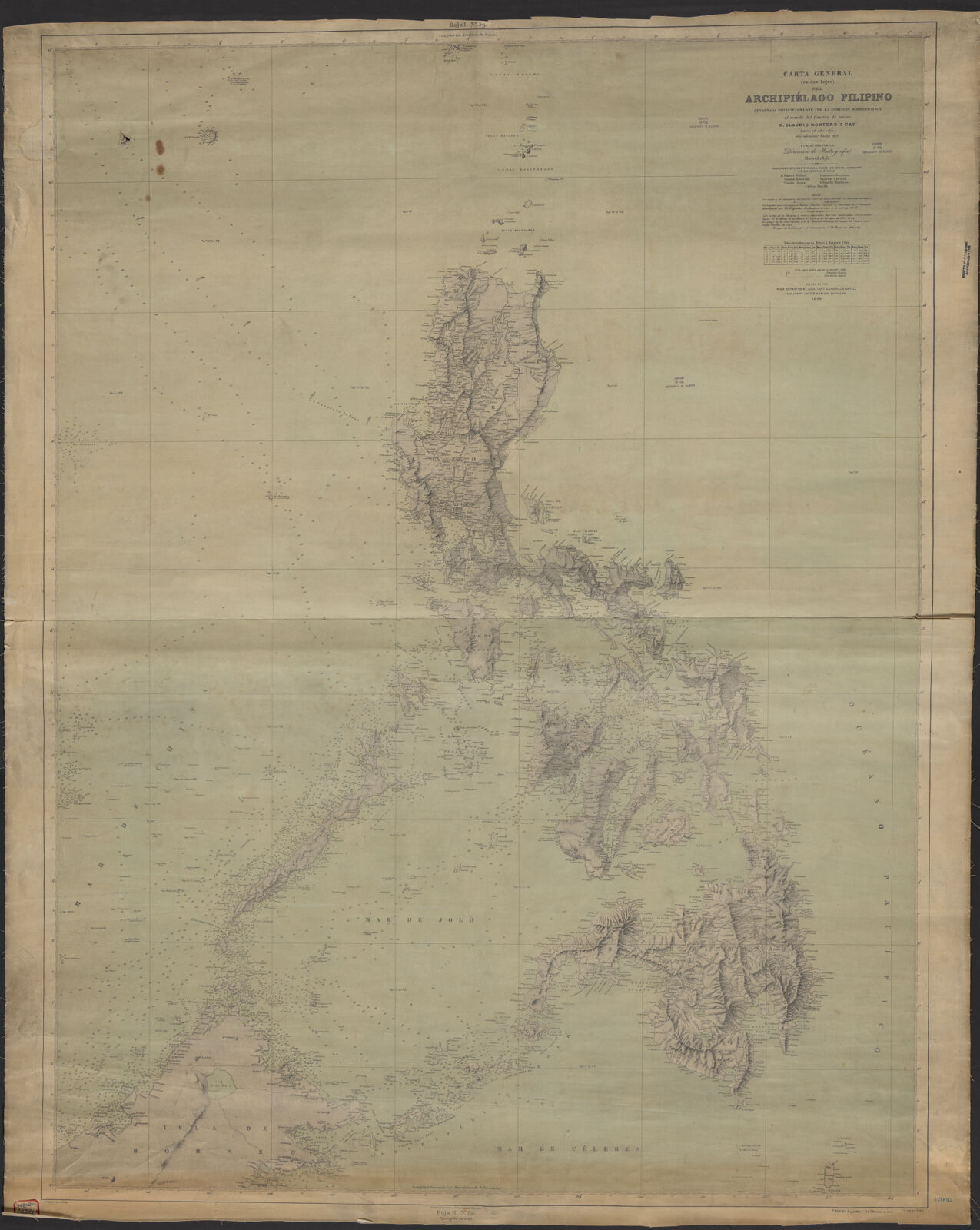 Carta general (en dos hojas) del archipiélago filipino | Digital ...