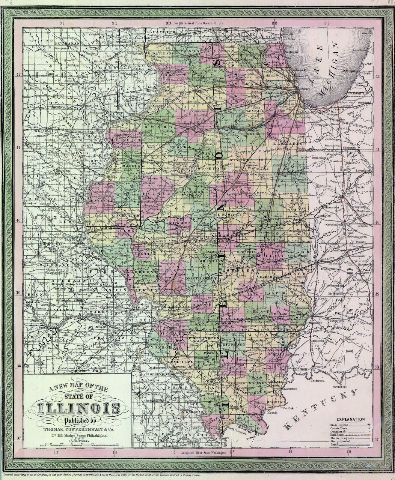 A new map of the State of Illinois | Digital Collections at the ...