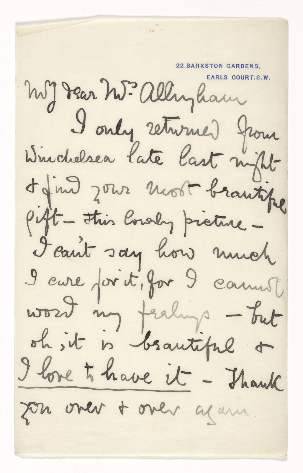 Letter from Ellen Terry to Helen Allingham, May 6, 1893 | Digital ...