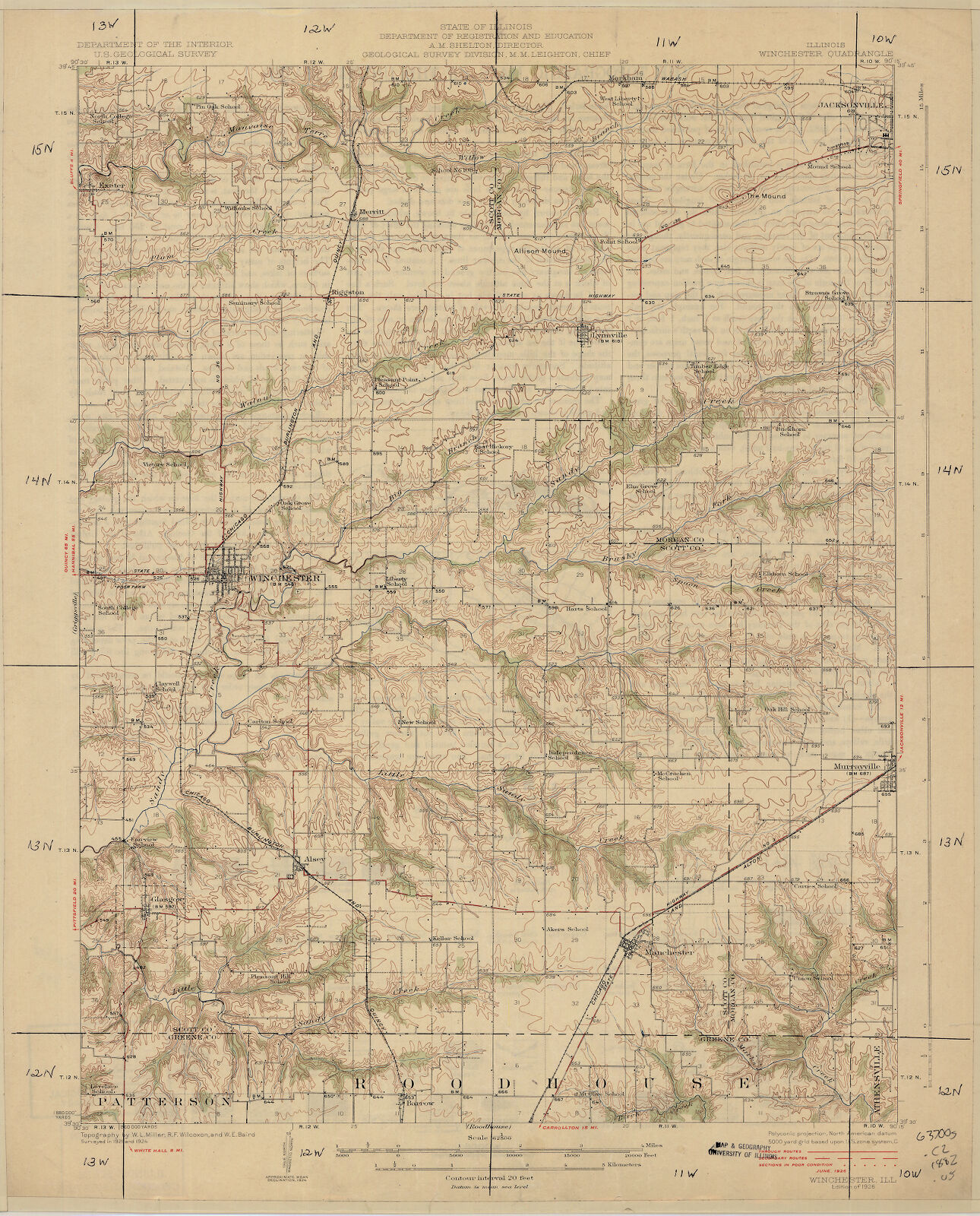 Illinois, Winchester quadrangle | Digital Collections at the University ...