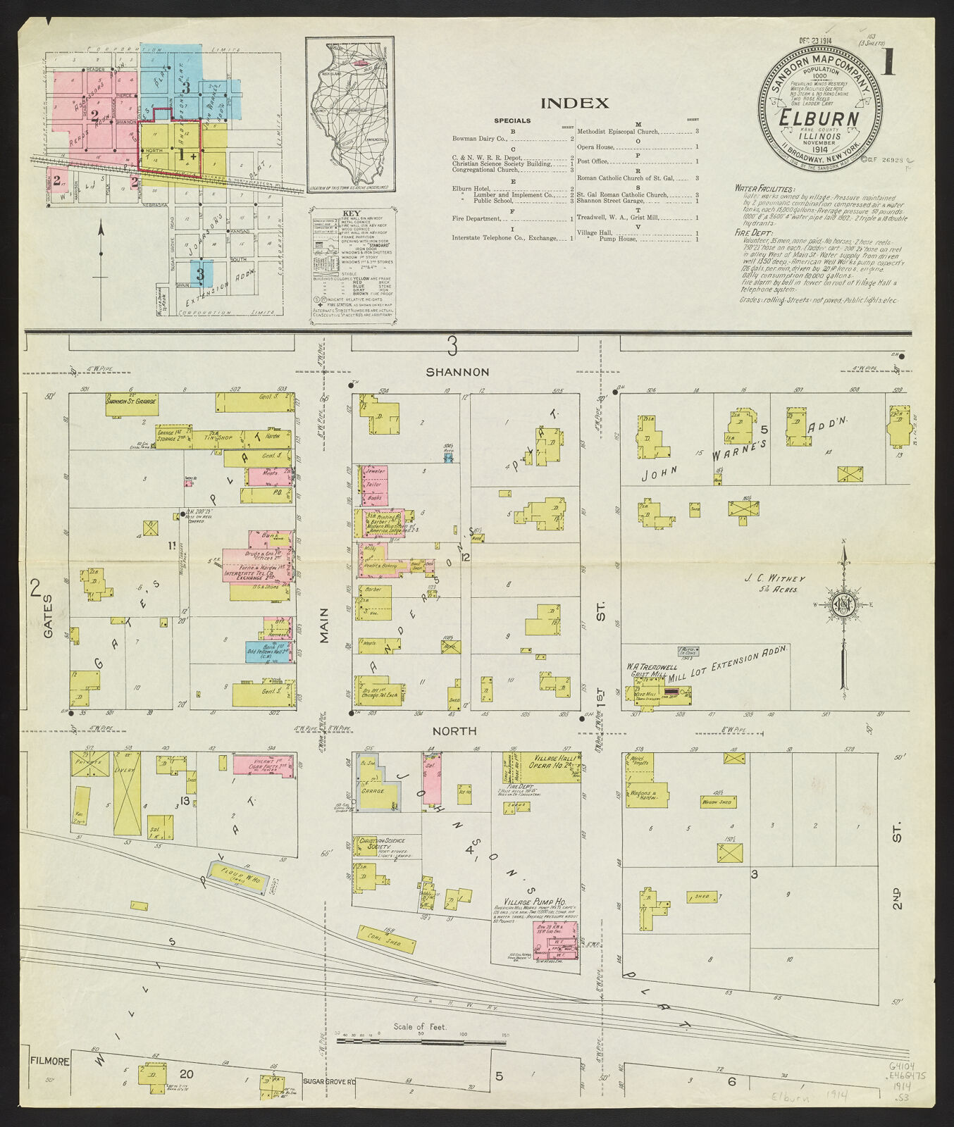 Elburn, Kane County, Illinois, November 1914 | Digital Collections at ...