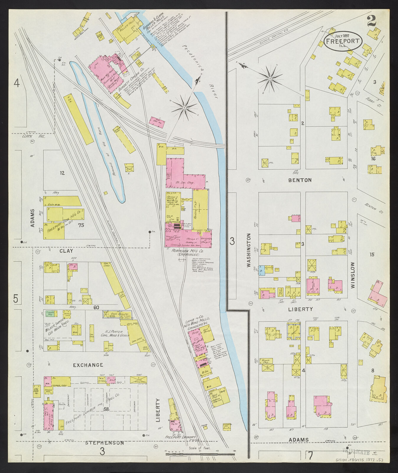 Insurance maps of Freeport, Stephenson County, Illinois, July 1897 ...