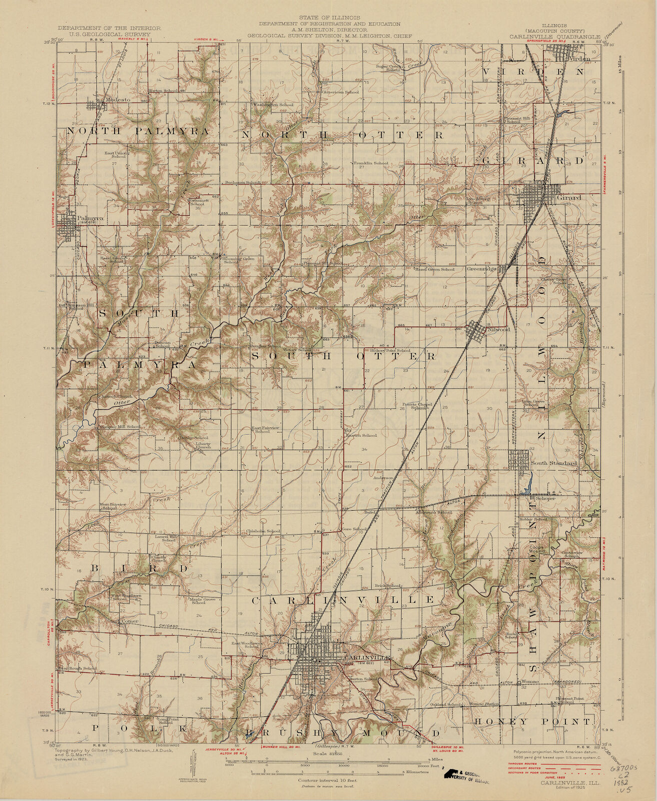 Illinois (Macoupin County), Carlinville quadrangle | Digital ...