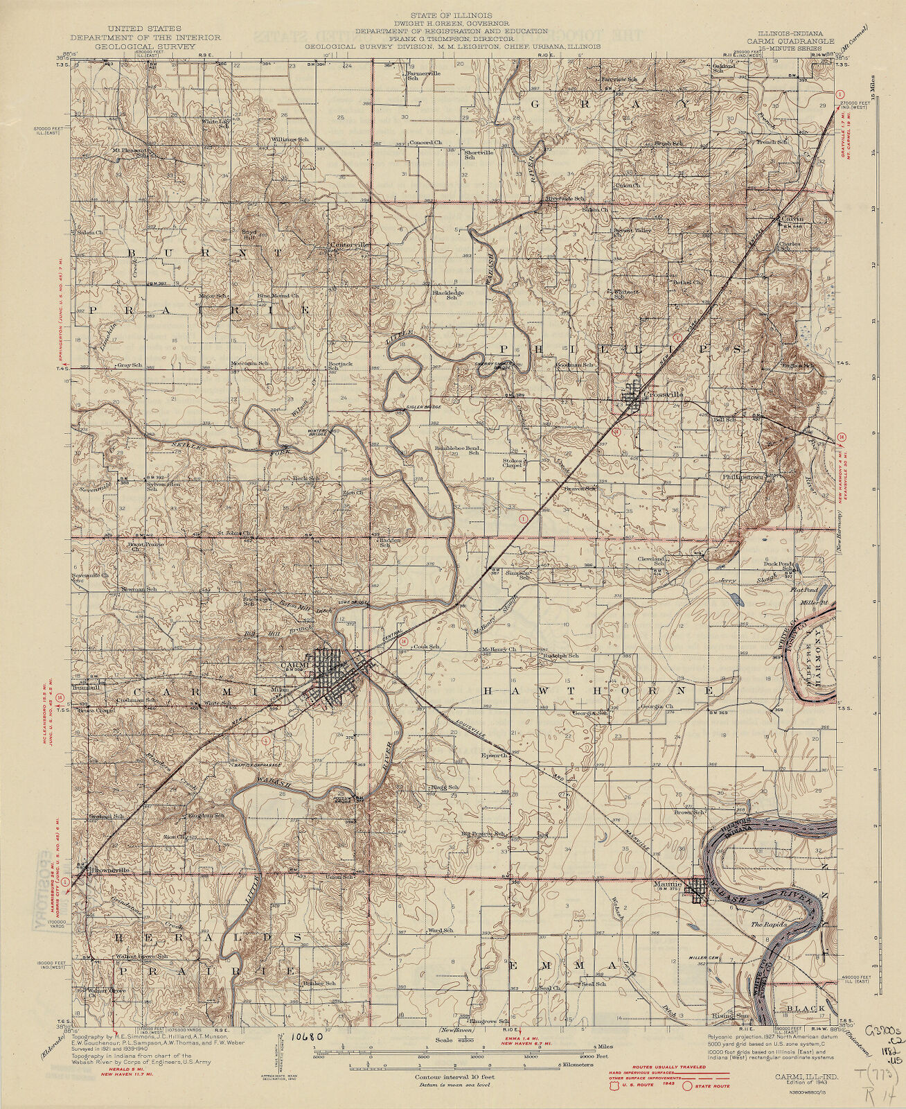 Illinois-Indiana, Carmi quadrangle : 15-minute series | Digital ...